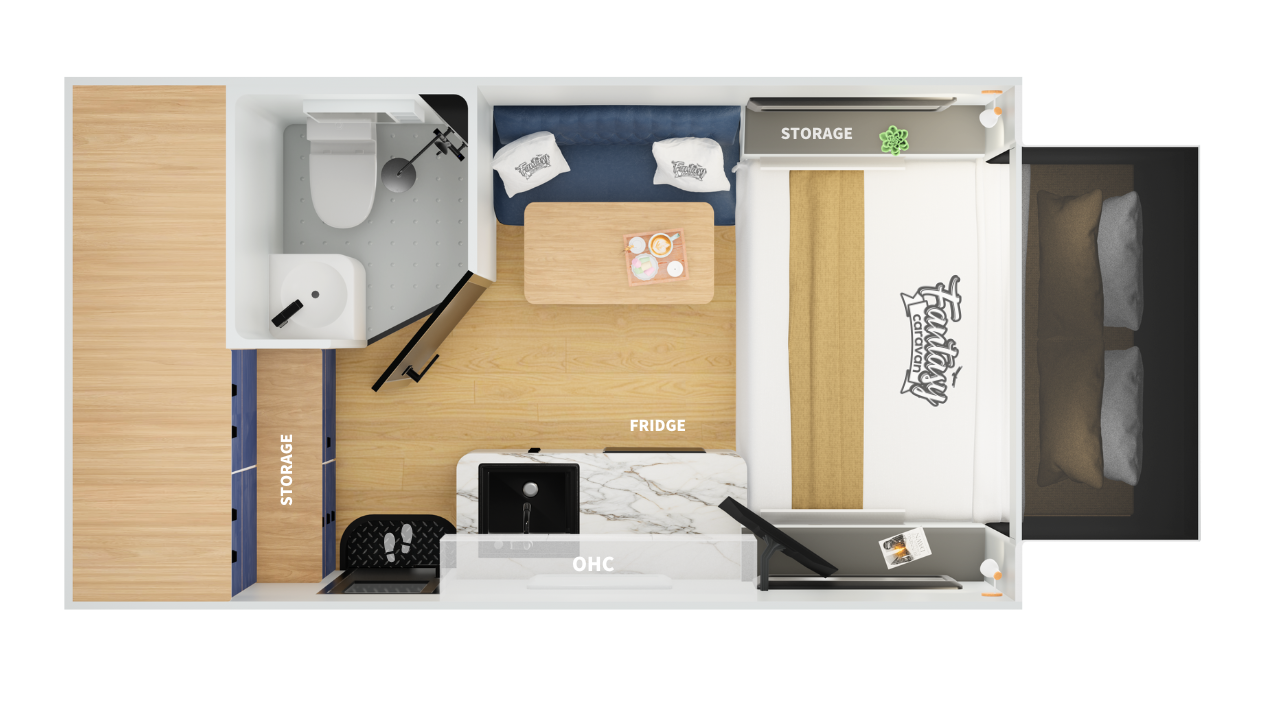 13ft Hybrid Caravan for Couples | Frontier-13A Hybrid Camper